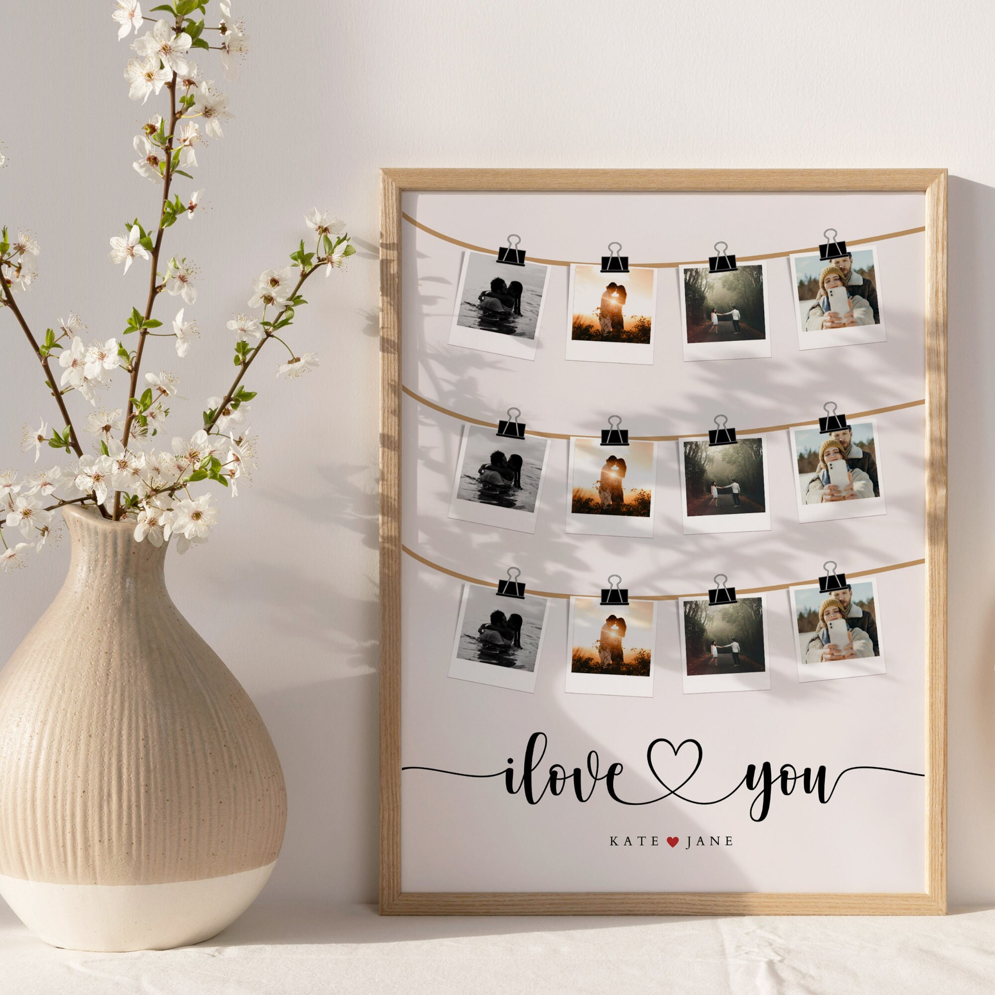 I Love You Frame Couple Photo Collage Canva Template Thoughtful Gifts ...