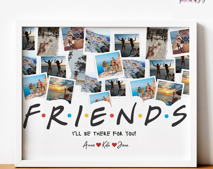 Best Friend Photo Collage Canva Template Bff Photo Gift Bff Collage ...