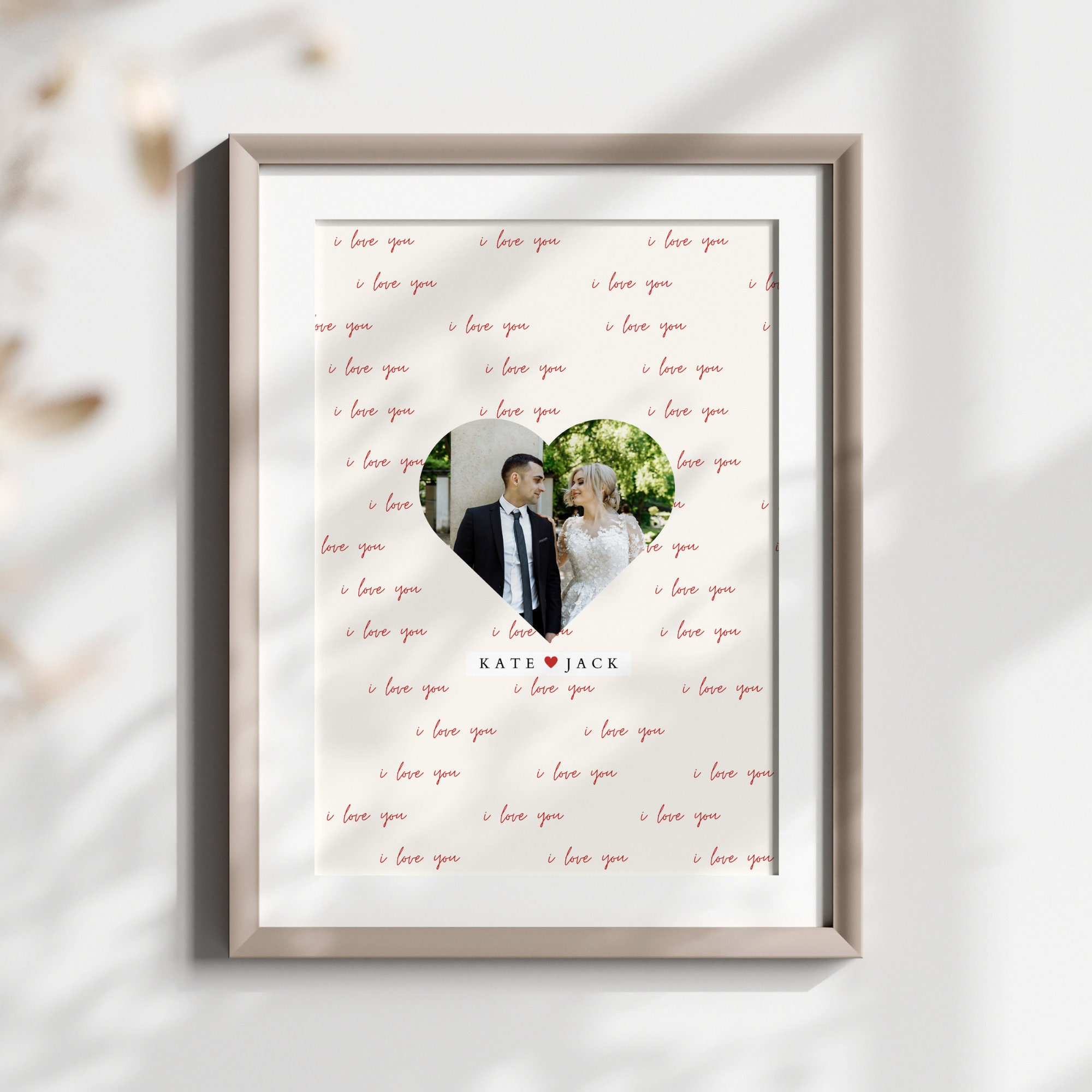 I Love You Frame Couple Photo Collage Canva Template Thoughtful Gifts ...