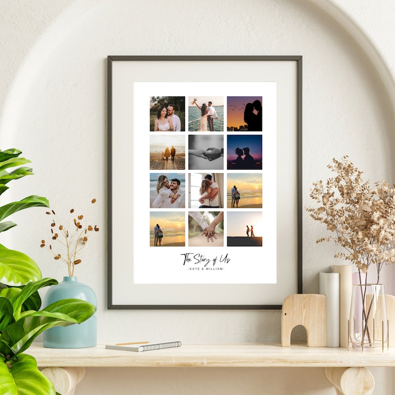 Couple Photo Collage Canva Template Digital Photo Gift Couple Collage I ...