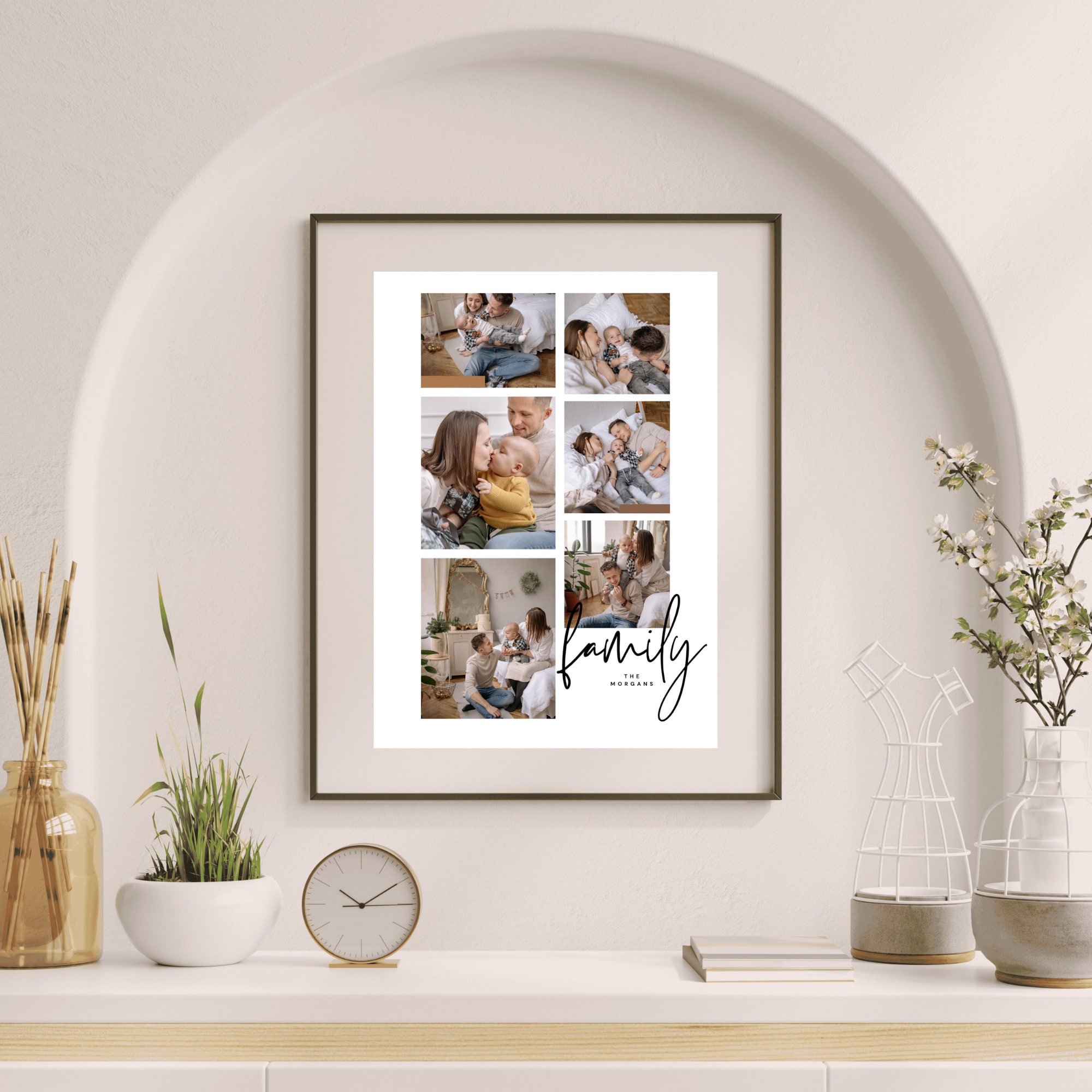Family Picture Collage Frame Canva Template Editable Family Photo ...