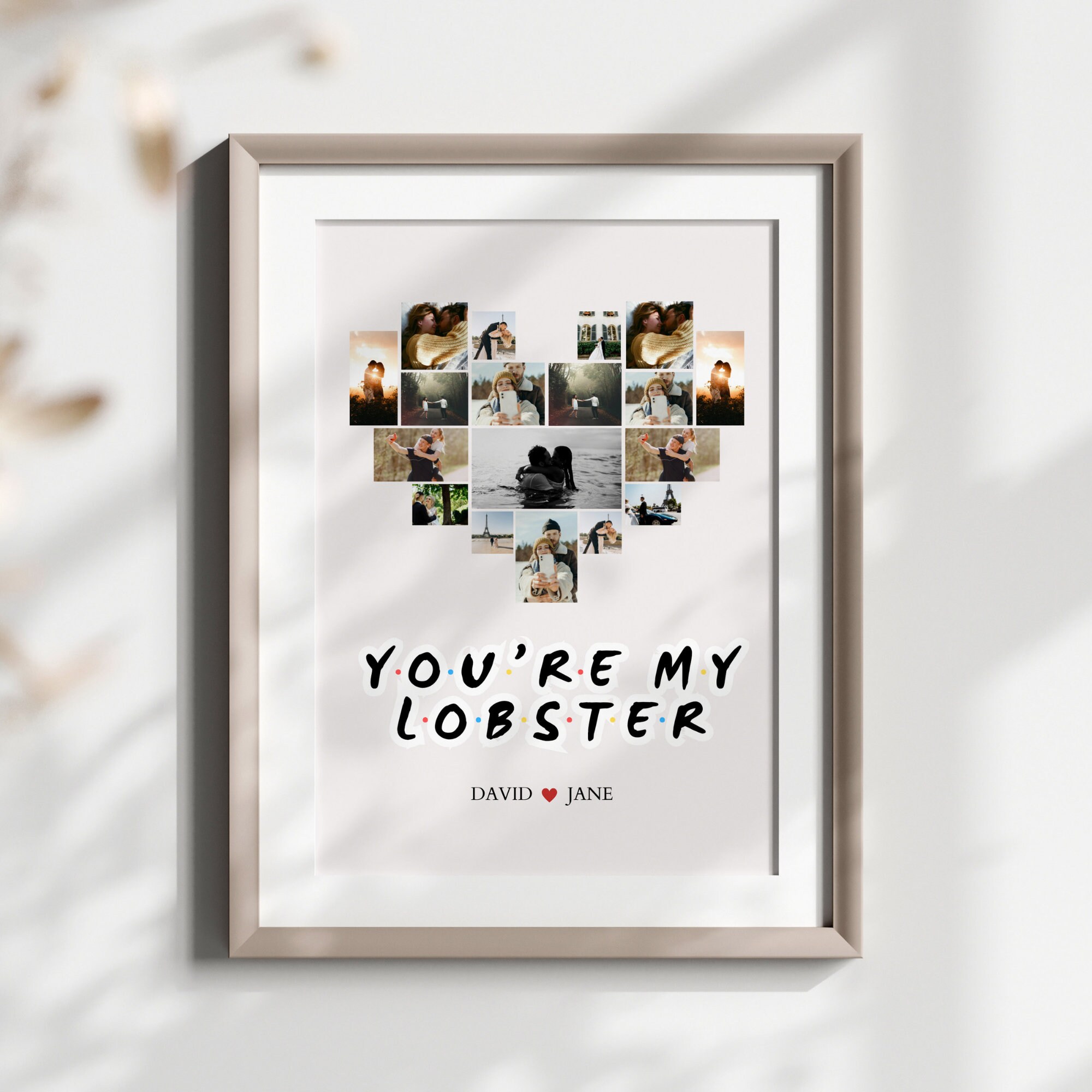 Couple Photo Collage Canva Template Digital Photo Gift Couple Collage ...