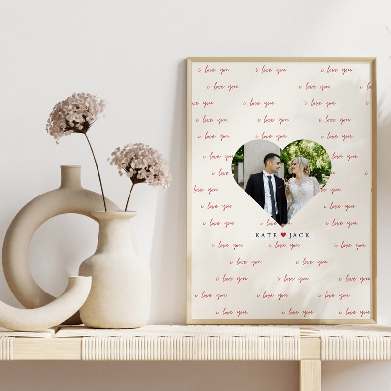 I Love You Frame Couple Photo Collage Canva Template Thoughtful Gifts ...