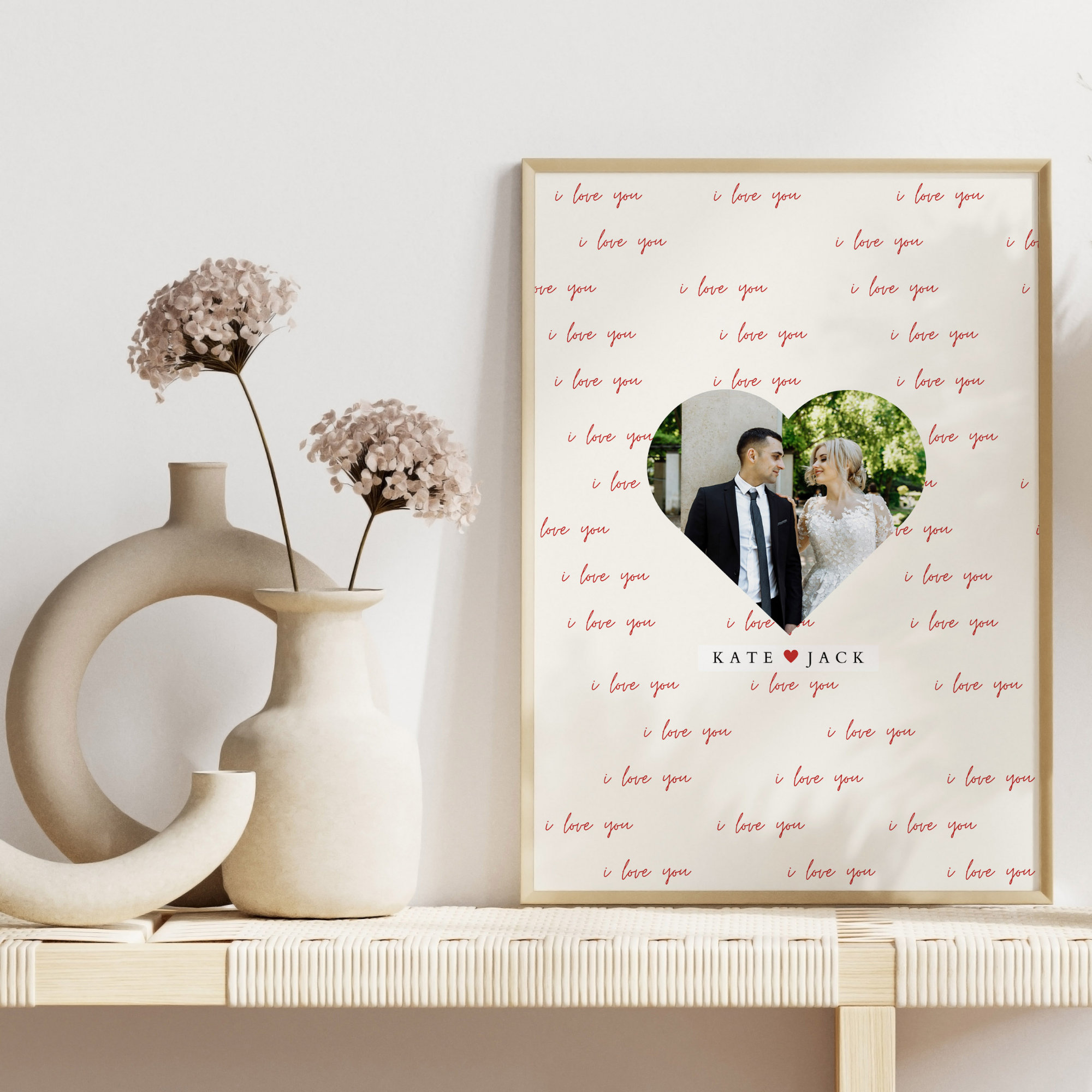I Love You Frame Couple Photo Collage Canva Template Thoughtful Gifts ...