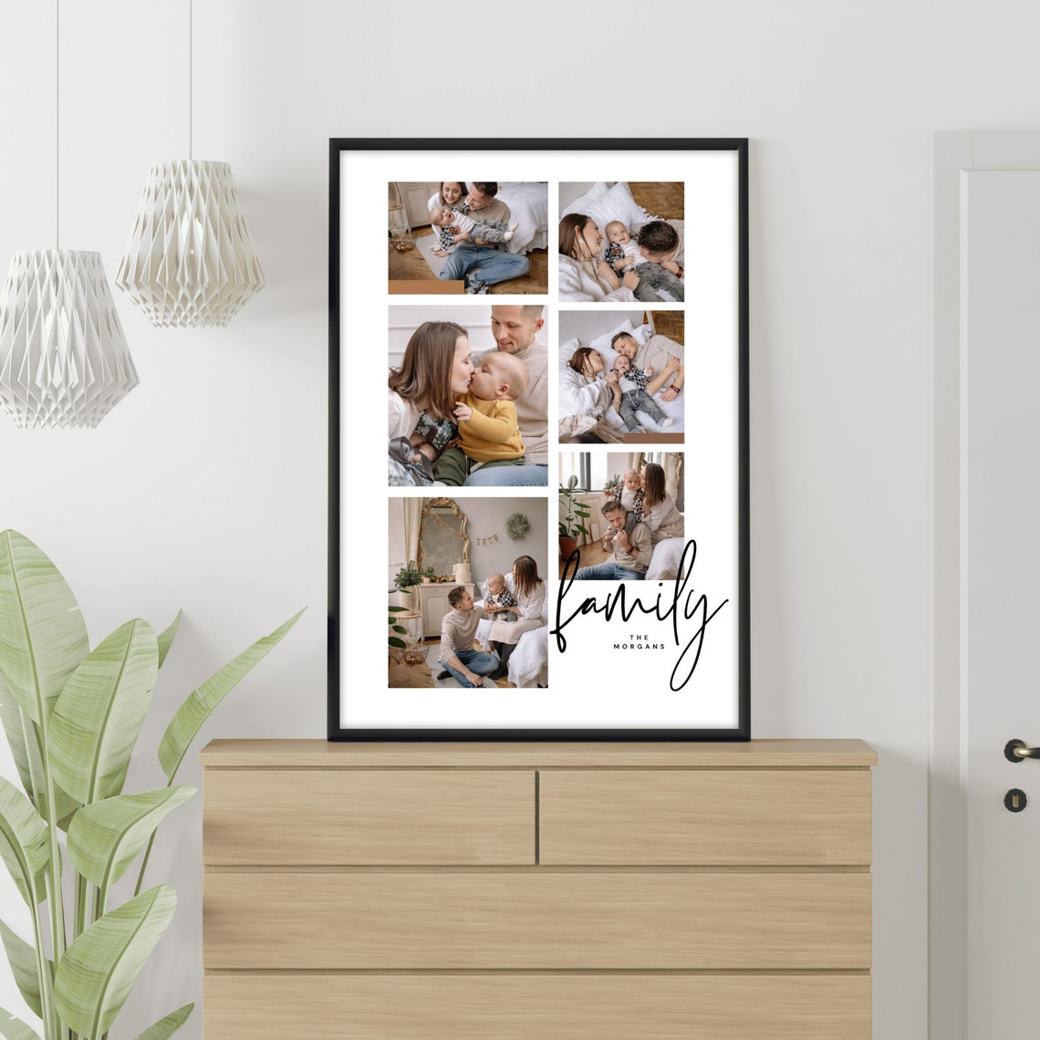 Family Picture Collage Frame Canva Template Editable Family Photo ...
