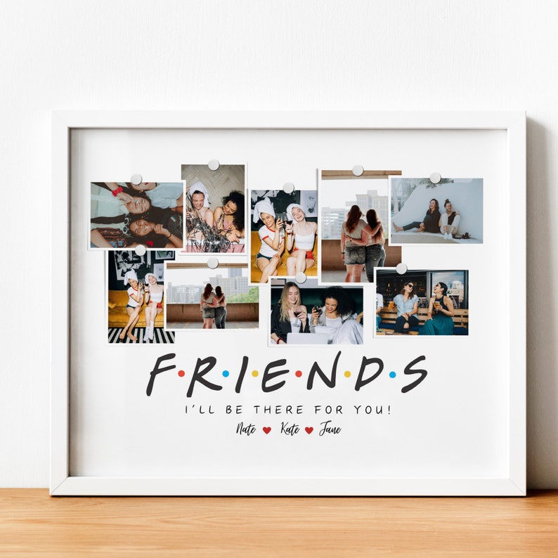 Best Friend Photo Collage Canva Template Bff Photo Gift Bff - Etsy