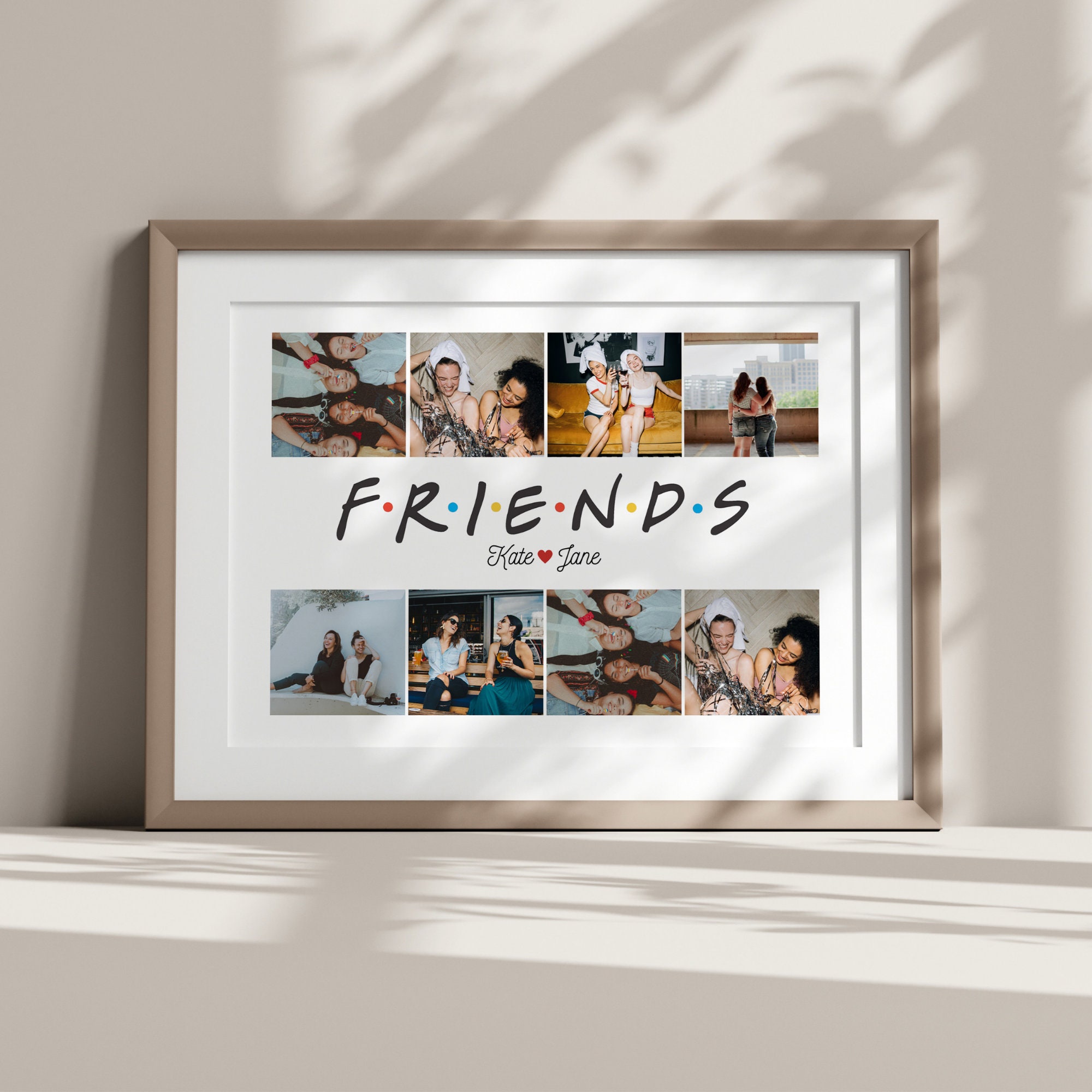 Best Friend Photo Collage Canva Template Bff Photo Gift Bff Collage ...