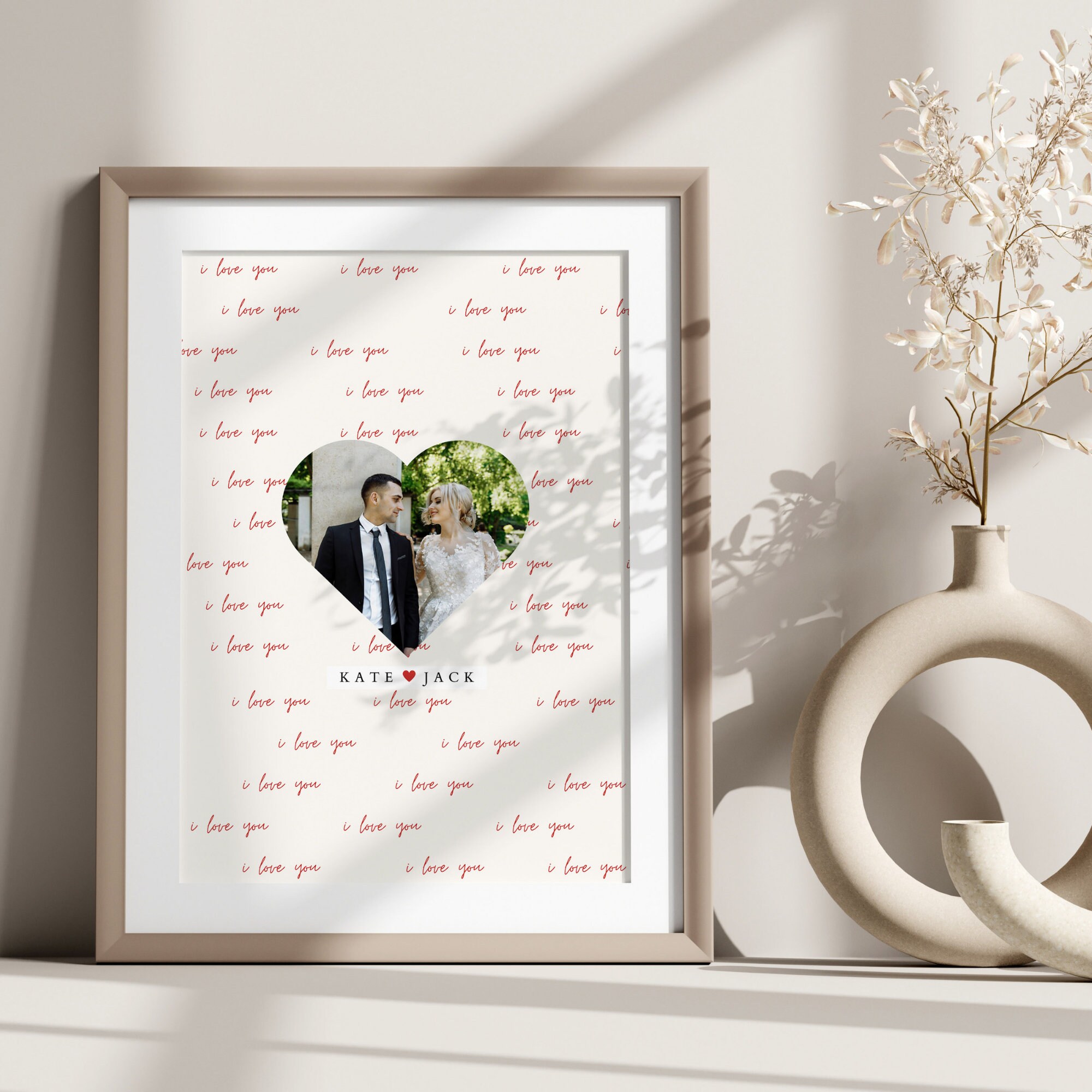 I Love You Frame Couple Photo Collage Canva Template Thoughtful Gifts ...
