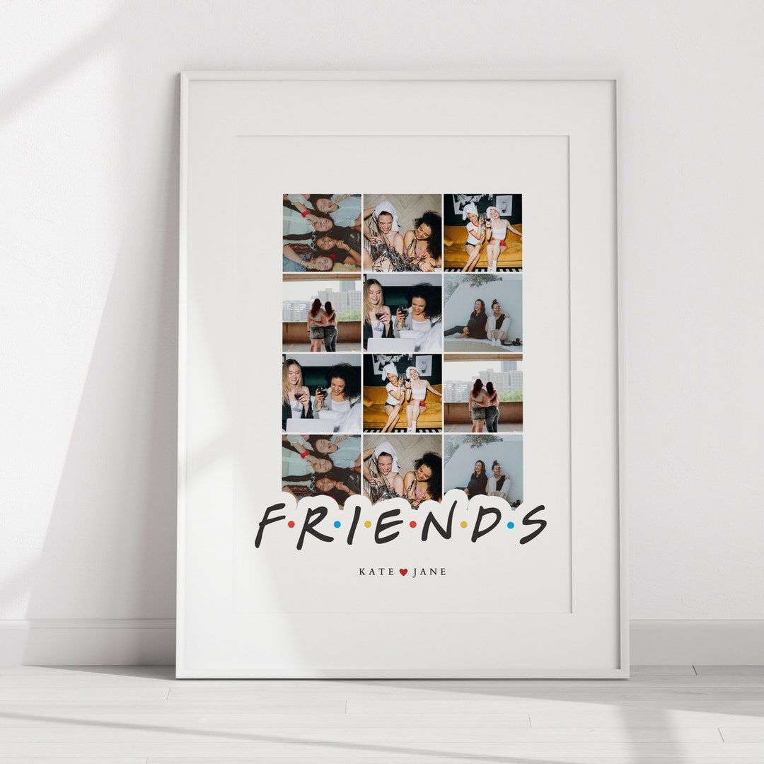Best Friend Photo Collage Canva Template Bff Photo Gift Bff Collage ...