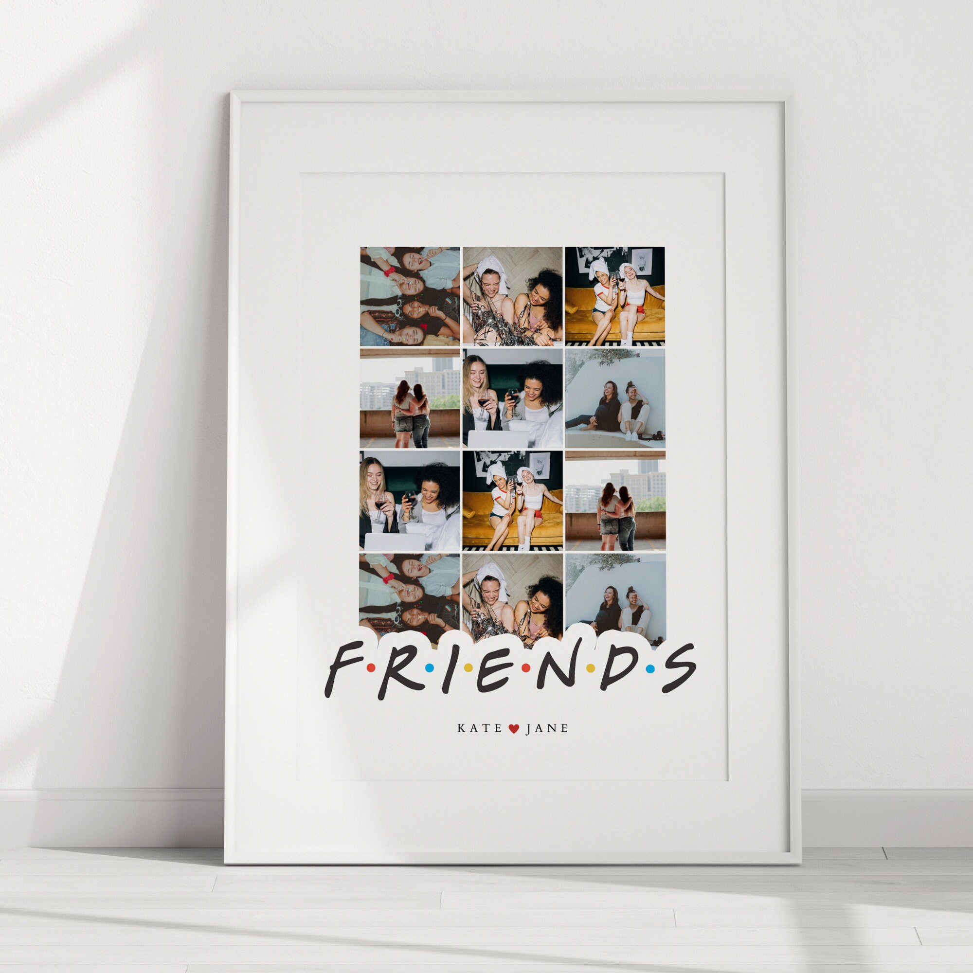 Best Friend Photo Collage Canva Template Bff Photo Gift Bff Collage ...
