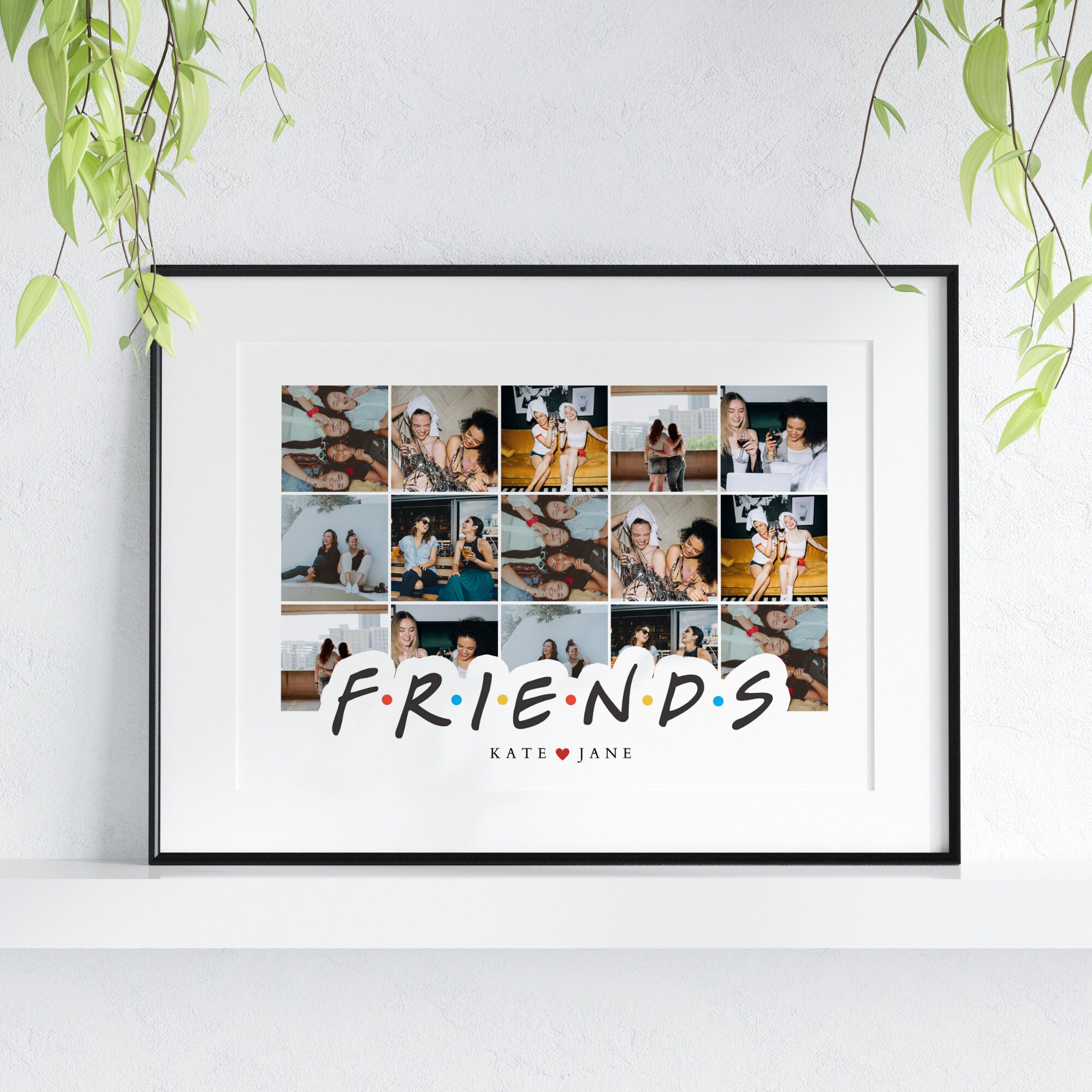 Best Friend Photo Collage Canva Template Bff Photo Gift Bff Collage ...