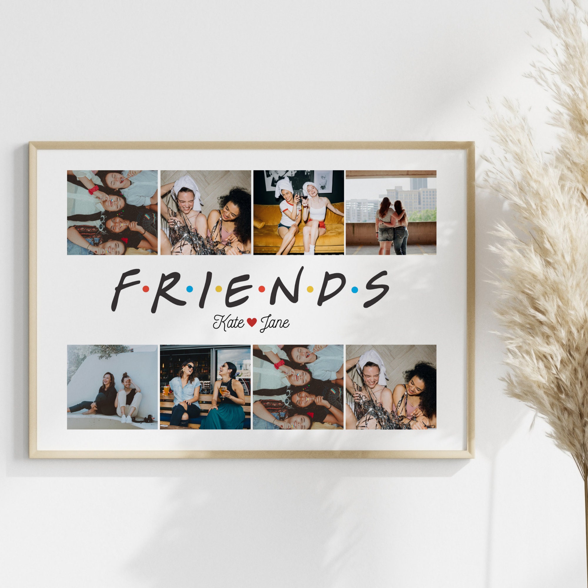 Best Friend Photo Collage Canva Template Bff Photo Gift Bff Collage ...