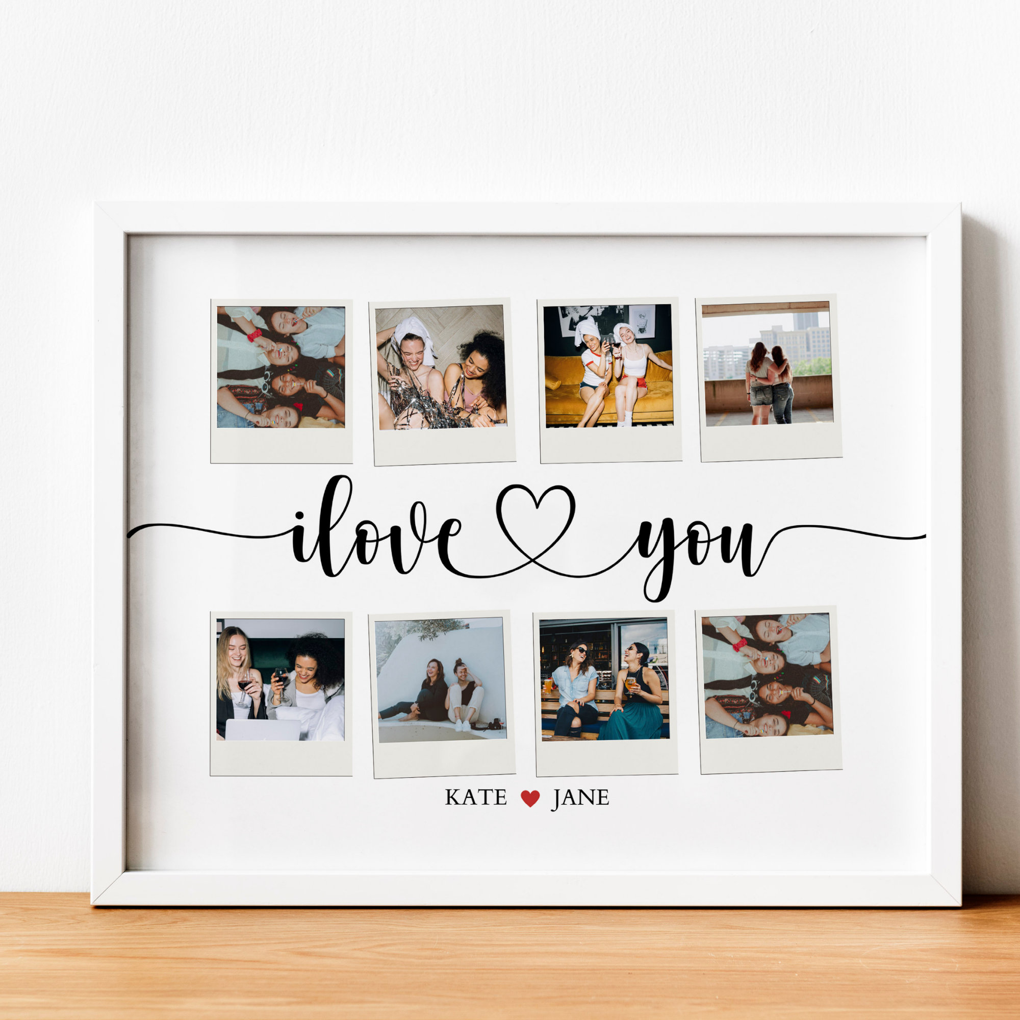 I Love You Frame Couple Photo Collage Canva Template Thoughtful Gifts ...