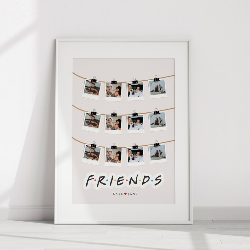Best Friend Photo Collage Canva Template Bff Photo Gift Bff Collage ...
