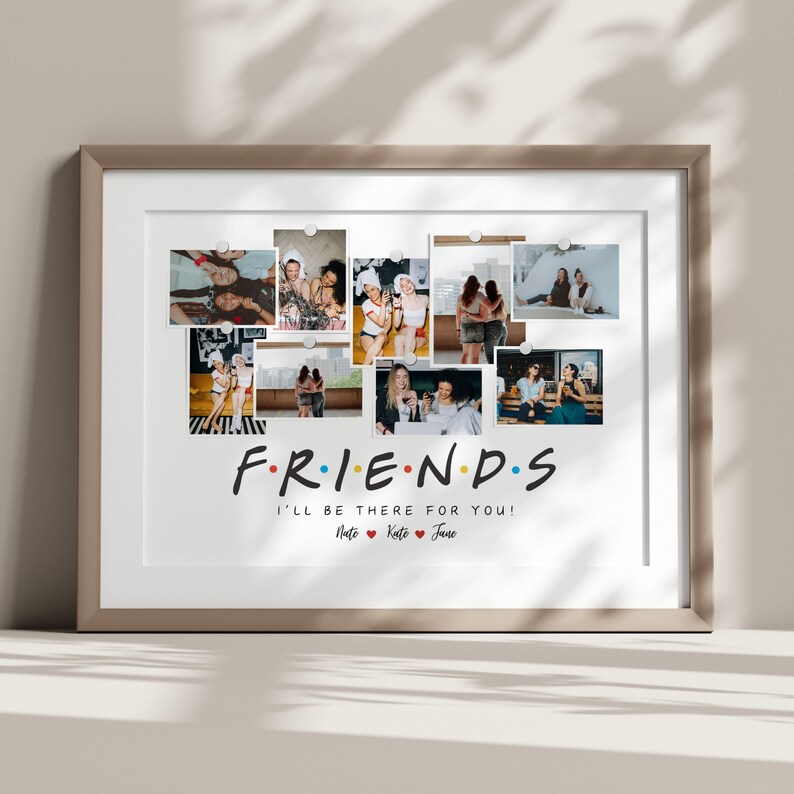 Best Friend Photo Collage Canva Template Bff Photo Gift Bff - Etsy