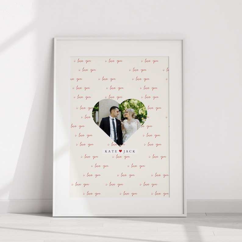 I Love You Frame Couple Photo Collage Canva Template Thoughtful Gifts ...