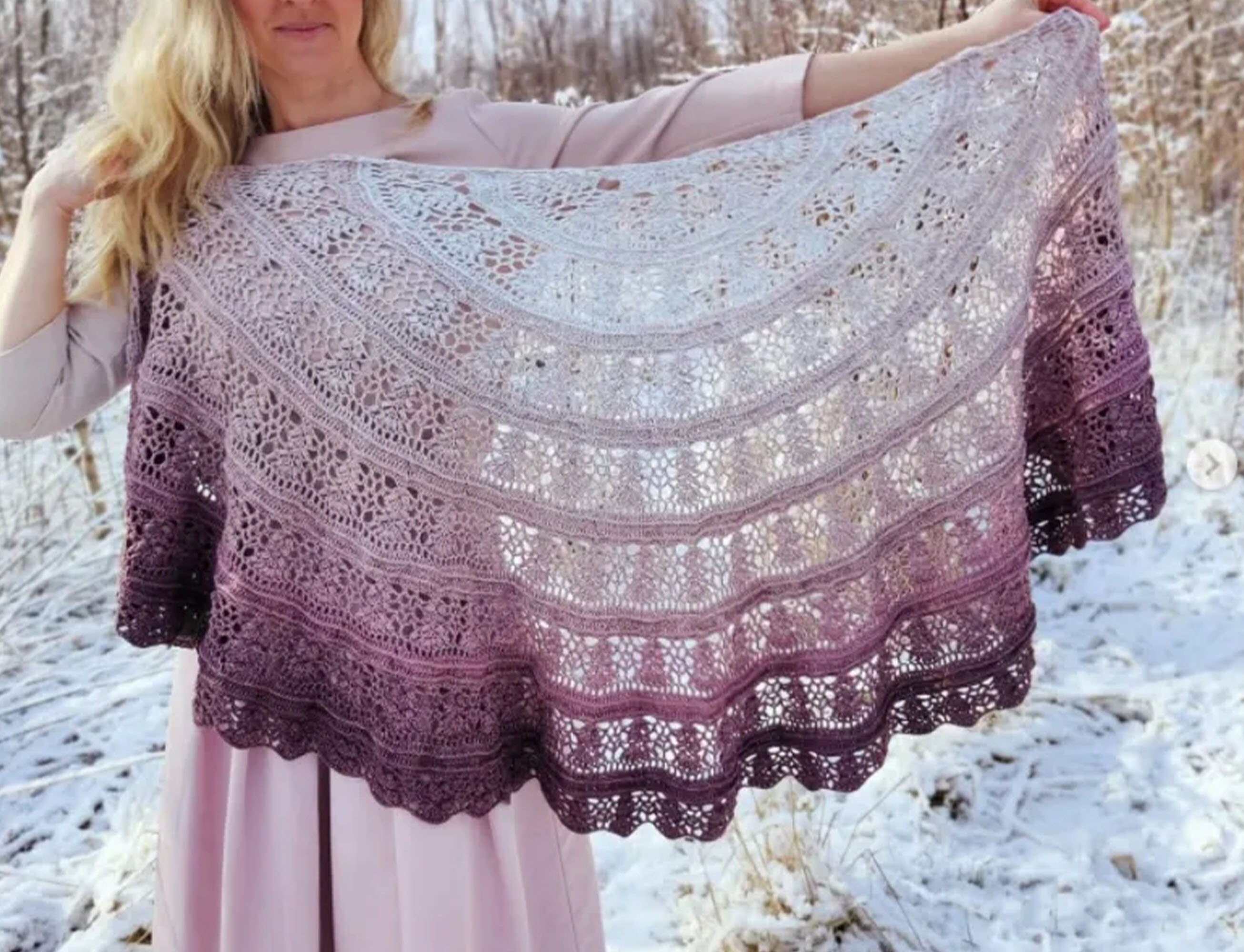 Crochet Shawl Pattern,semicircle Shawl Pattern,shawl Tutorial,diy Shawl ...