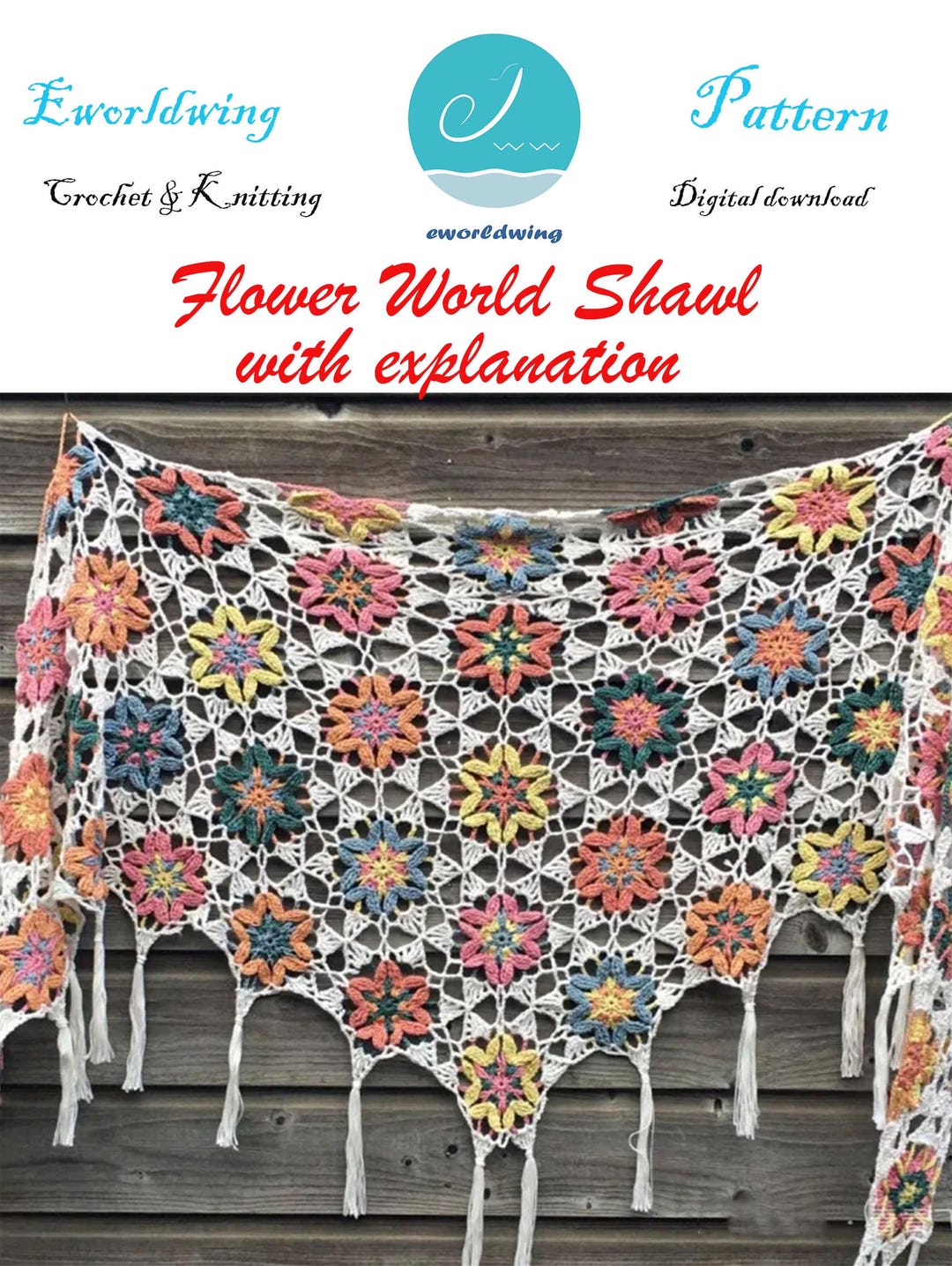 Crochet Shawl Pattern DIY Shawl Draft Digital Download PDF Diagram ...