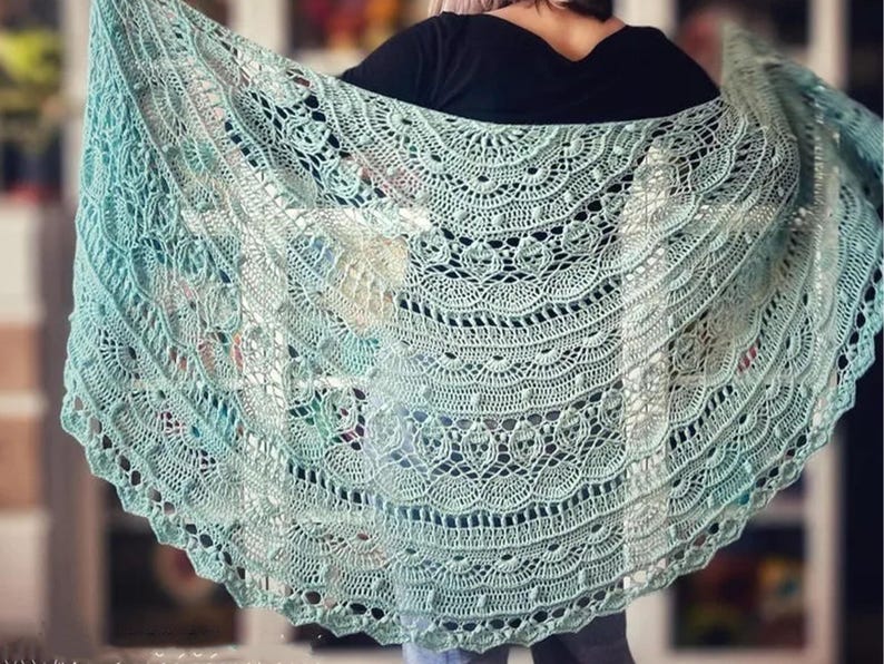 Crochet Shawl Pattern Crochet DIY Shawl Digital Download PDF Diagram ...