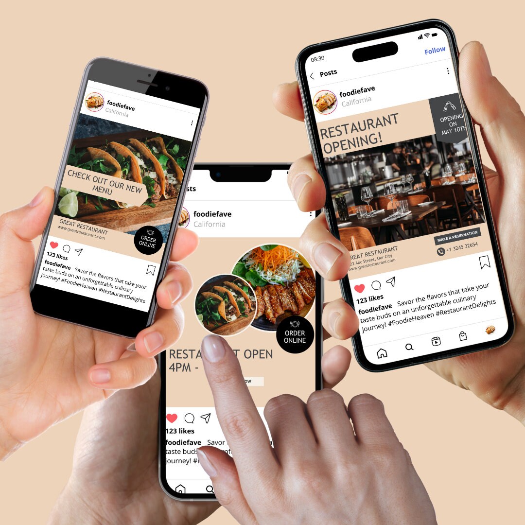 Food Service Instagram Post Templates, Boost Your Online Presence ...