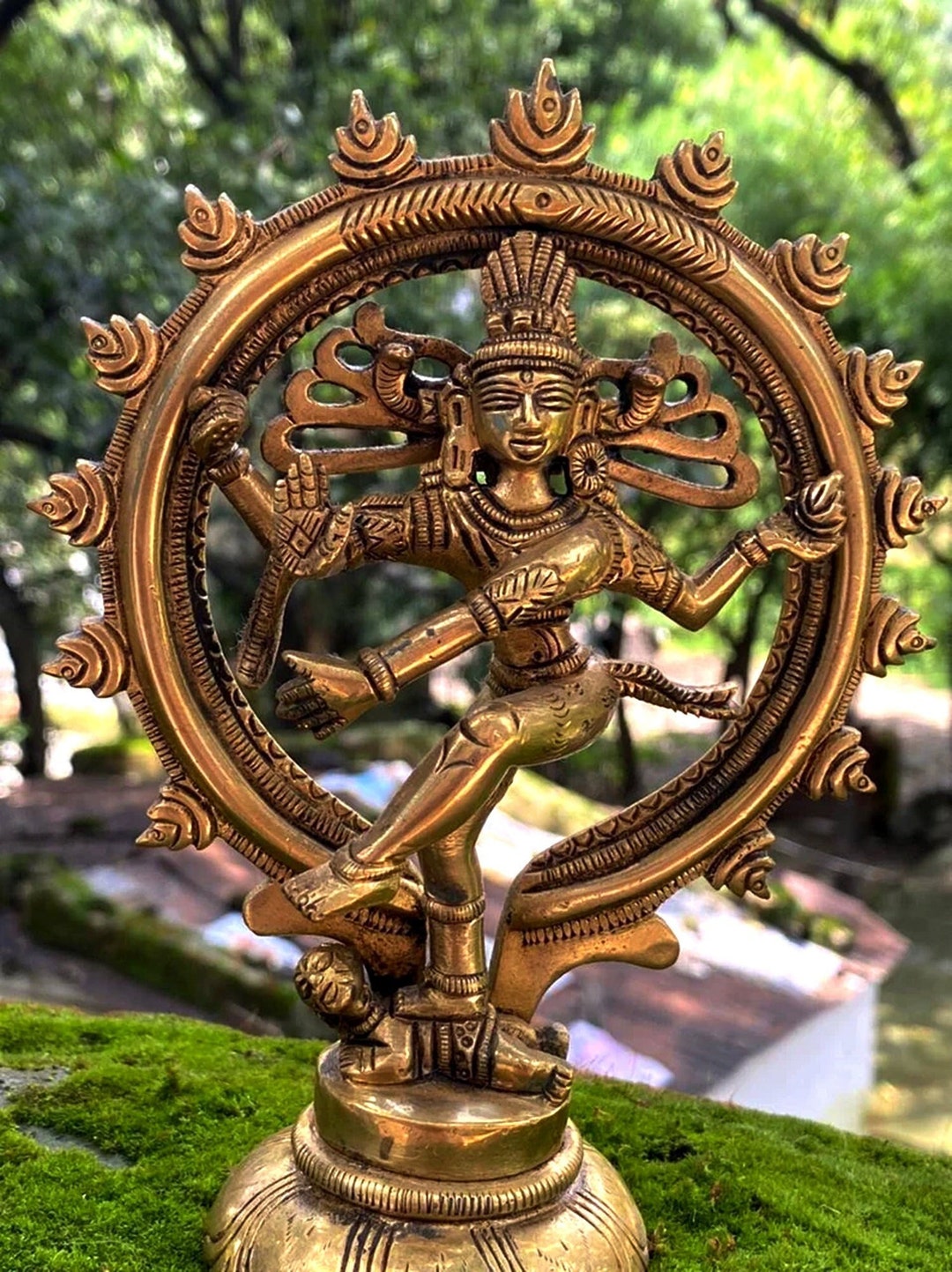 Dancing Shiva Nataraja Statue, 17 Cm Small Brass Dancing Shiva Natraj ...