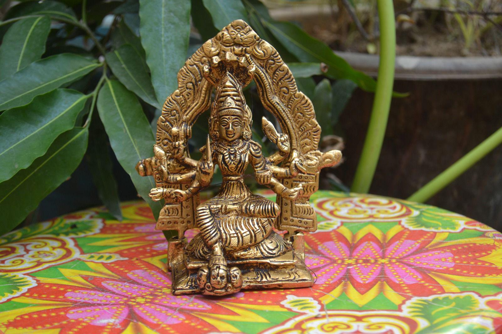 Brass Devi Karmari Mariamman Statue, Hindu Goddess, India, 6" - Etsy