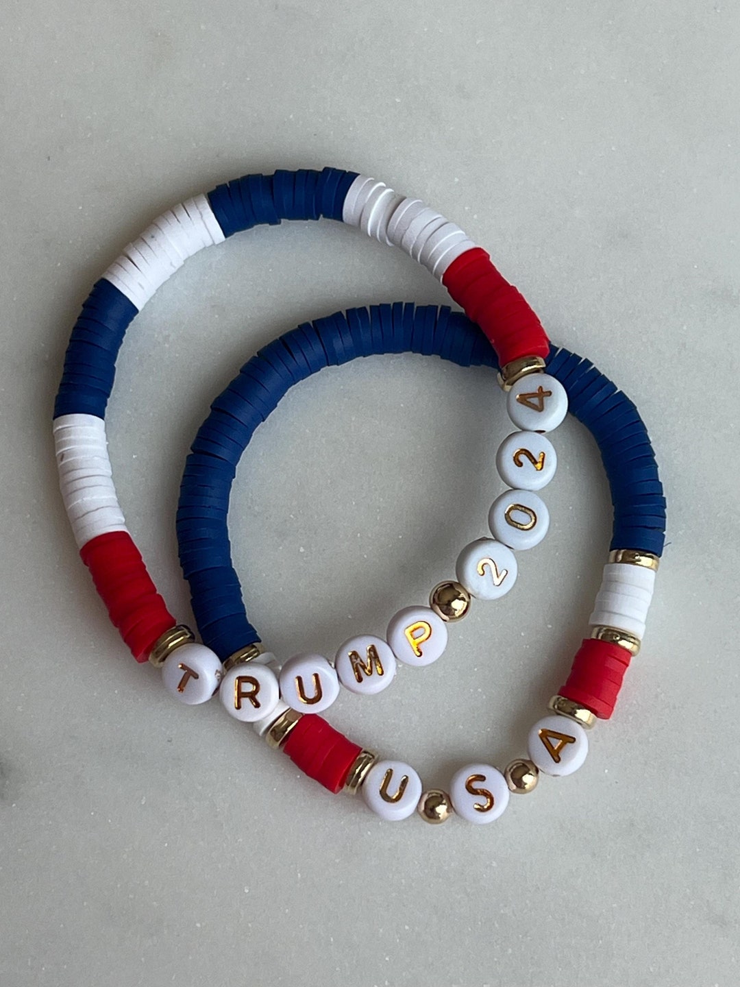 Trump Beaded Bracelets Trump 2024 USA 2024 Maga - Etsy