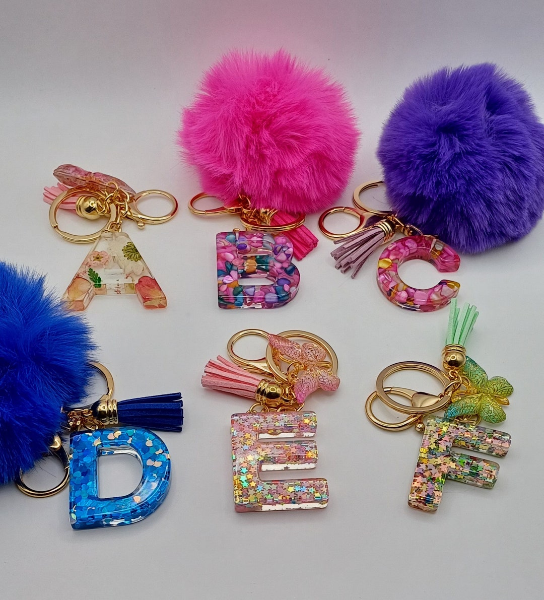 Resin Key Rings - Etsy UK