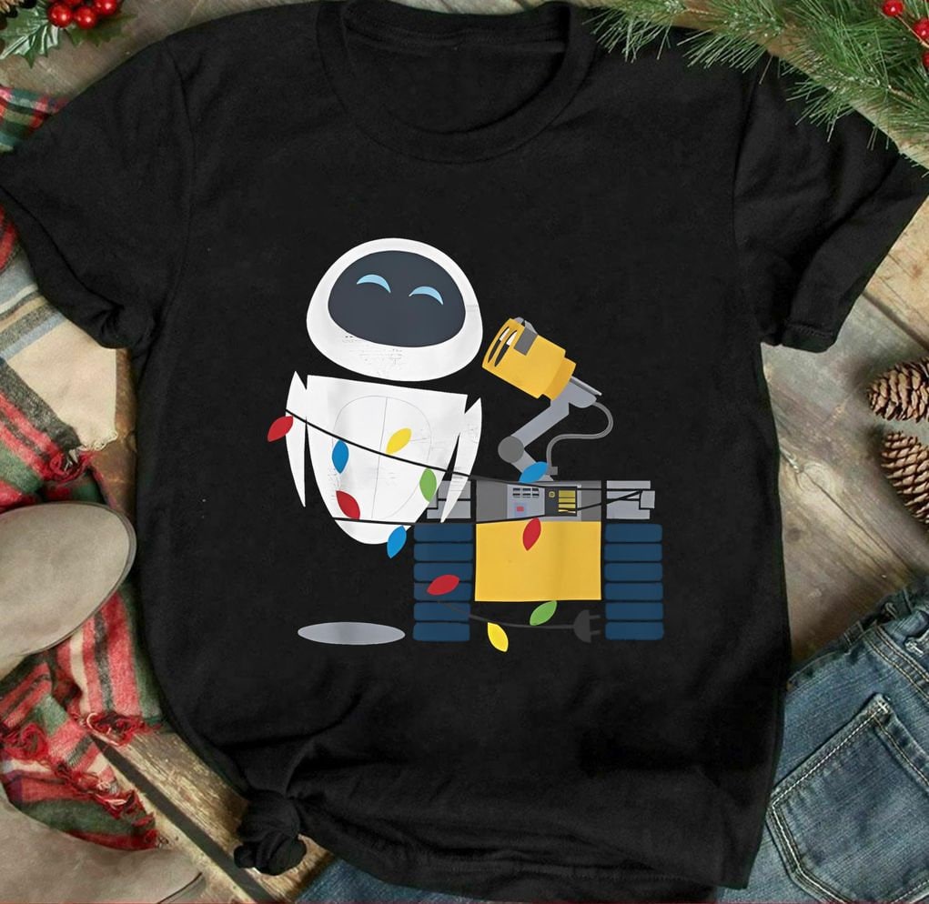 Disney Pixar Wall-e Eve Christmas Light Wrap Graphic T-shirt - Etsy