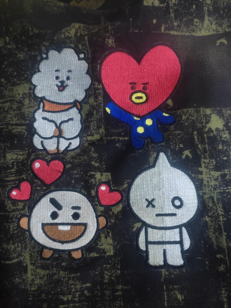 Paquete de 16 diseños de personajes BTS, 1 archivo digital de tamaño ...