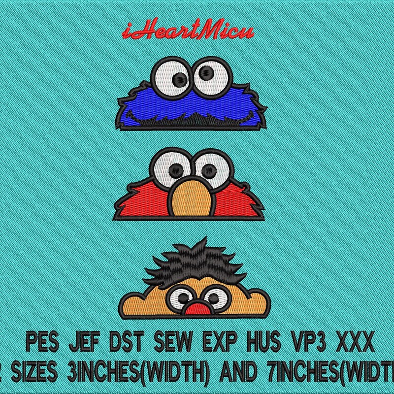 Peeker Embroidery Designs - Etsy