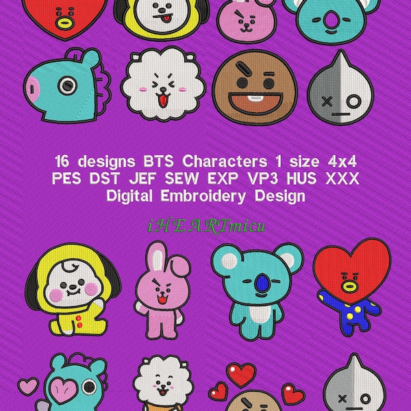 Bts Embroidery - Etsy