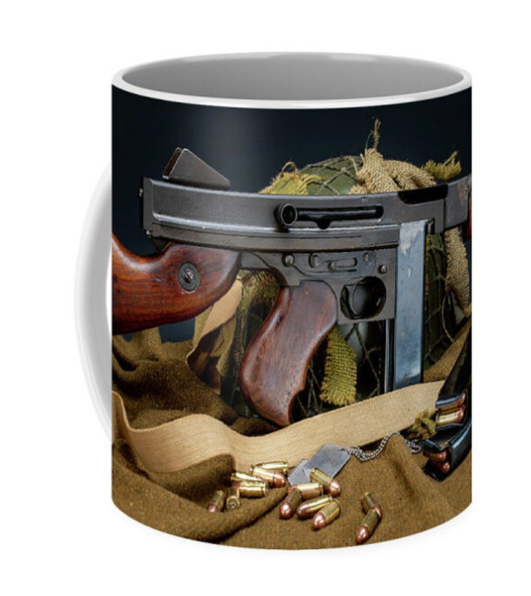 M1 Thompson Submachine Gun Classic Photo Mug 1 Coffee Mug Man Cave Mugs ...