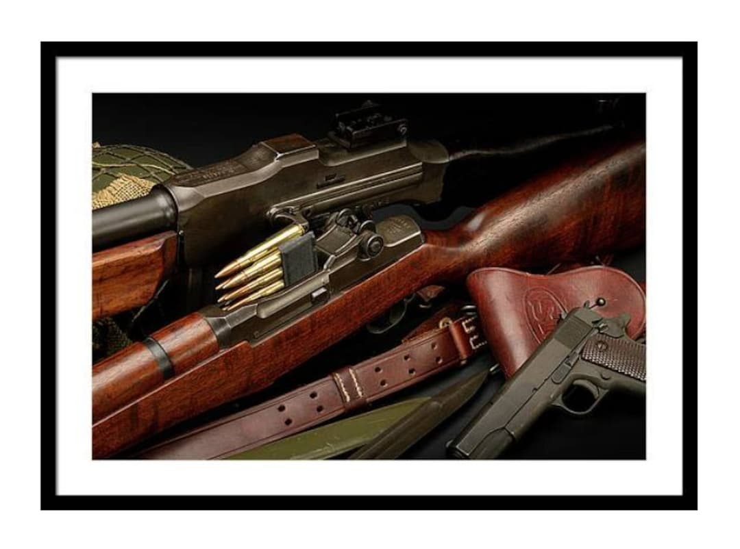M1 Garand and BAR M1918A2 Framed Photo Print 5 Man Cave Wall Art - Etsy