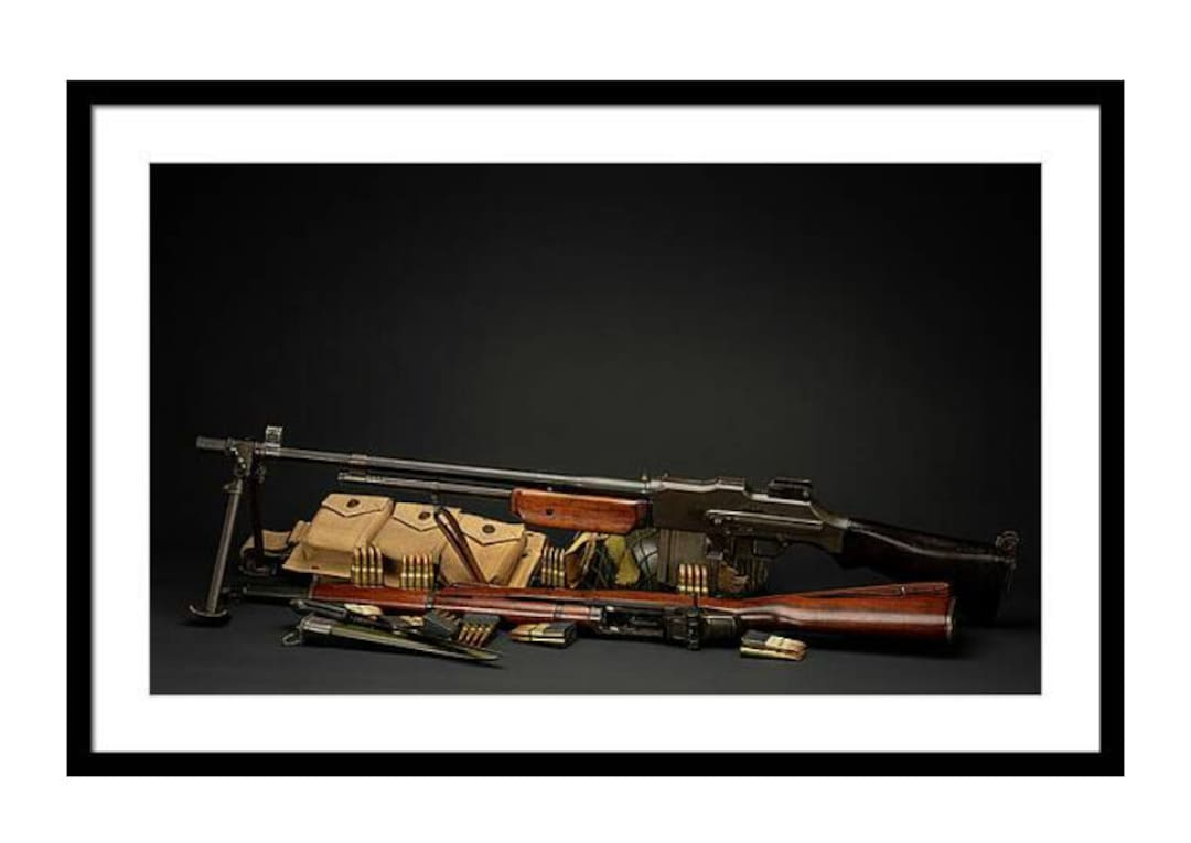 M1 Garand and BAR M1918A2 Framed Photo Print 7 Man Cave Wall Art - Etsy