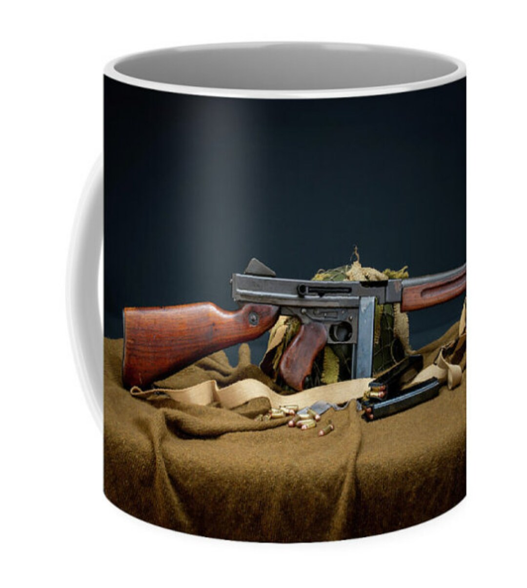 M1 Thompson Submachine Gun Premium Photo Mug 2 Coffee Mug Man Cave Mugs ...