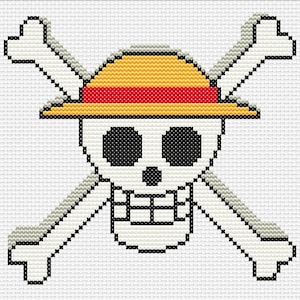 Monkey D. Luffy Flag Cross Stitch Pattern - Digital Download - Etsy