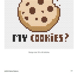 Cookies Funny Cross Stitch Patterns PDF - Etsy