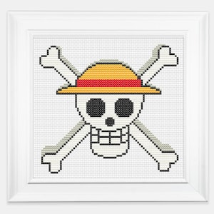 Monkey D. Luffy Flag Cross Stitch Pattern - Digital Download - Etsy ...