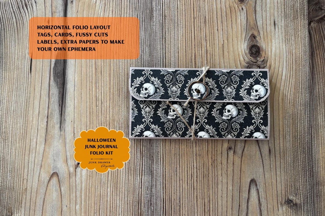 Halloween Horizontal Folio Kit for Junk Journal and Scrapbooking ...