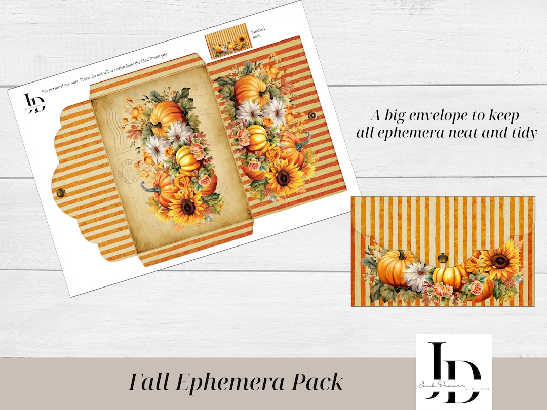 Fall Ephemera Pack | Autumn Bliss Printable Ephemera for Junk Journals ...