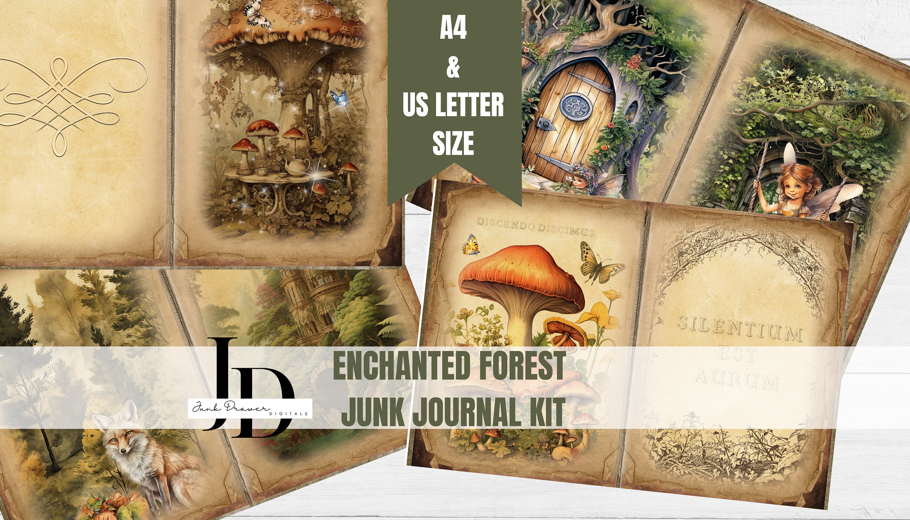 Enchanted Forest Junk Journal Kit Printable Junk Journal Pages ...