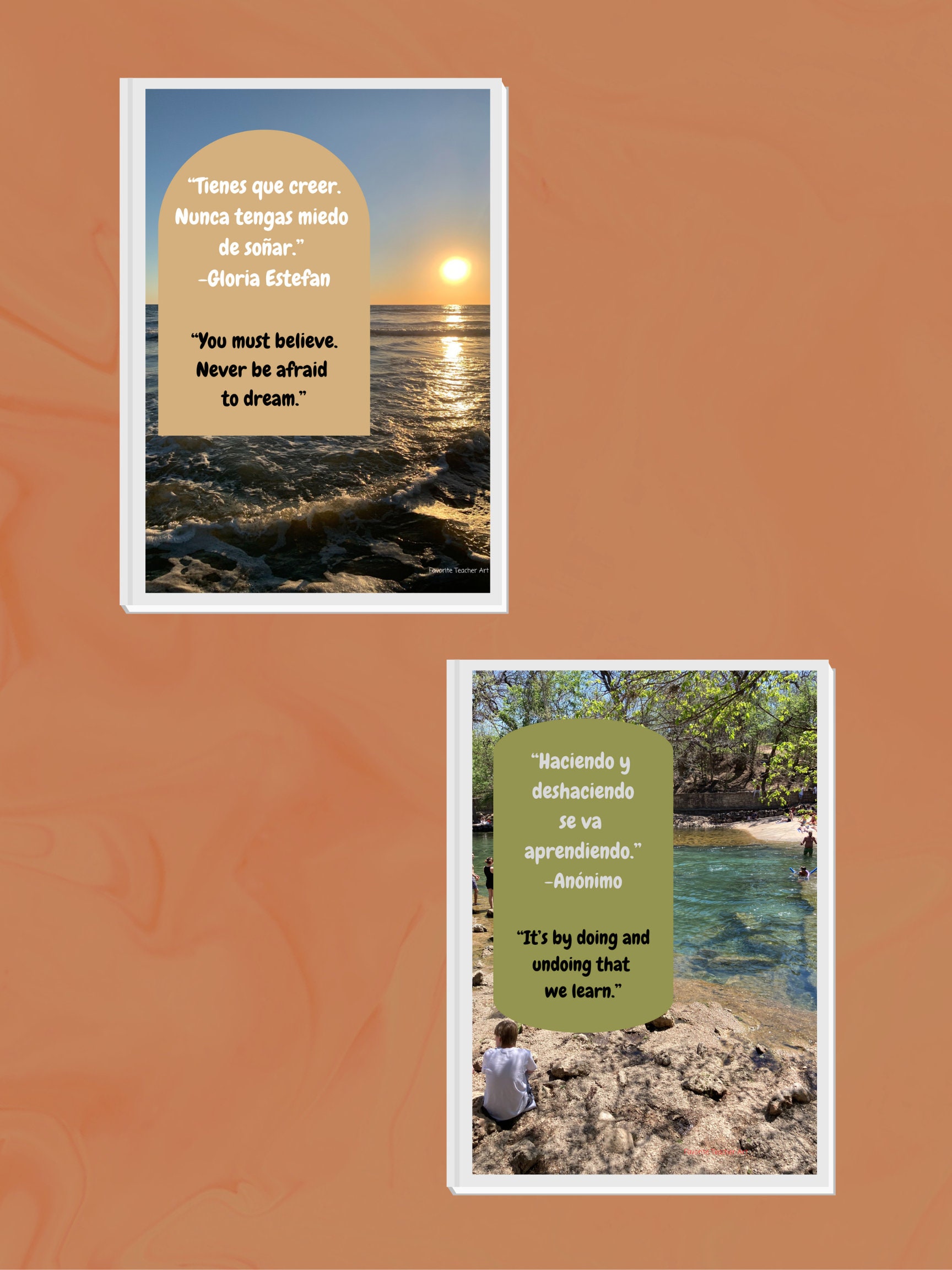 10 Bilingual Motivational Posters - Etsy