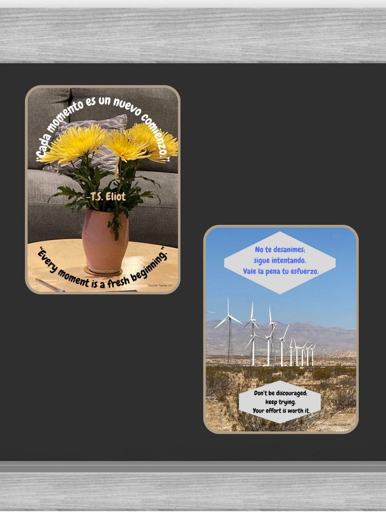 10 Bilingual Motivational Posters - Etsy