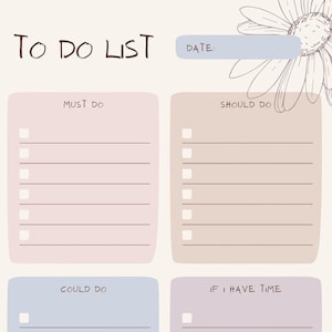 Digital To-do-list - Printable - 2023 - Cute Planner for Things to Do ...