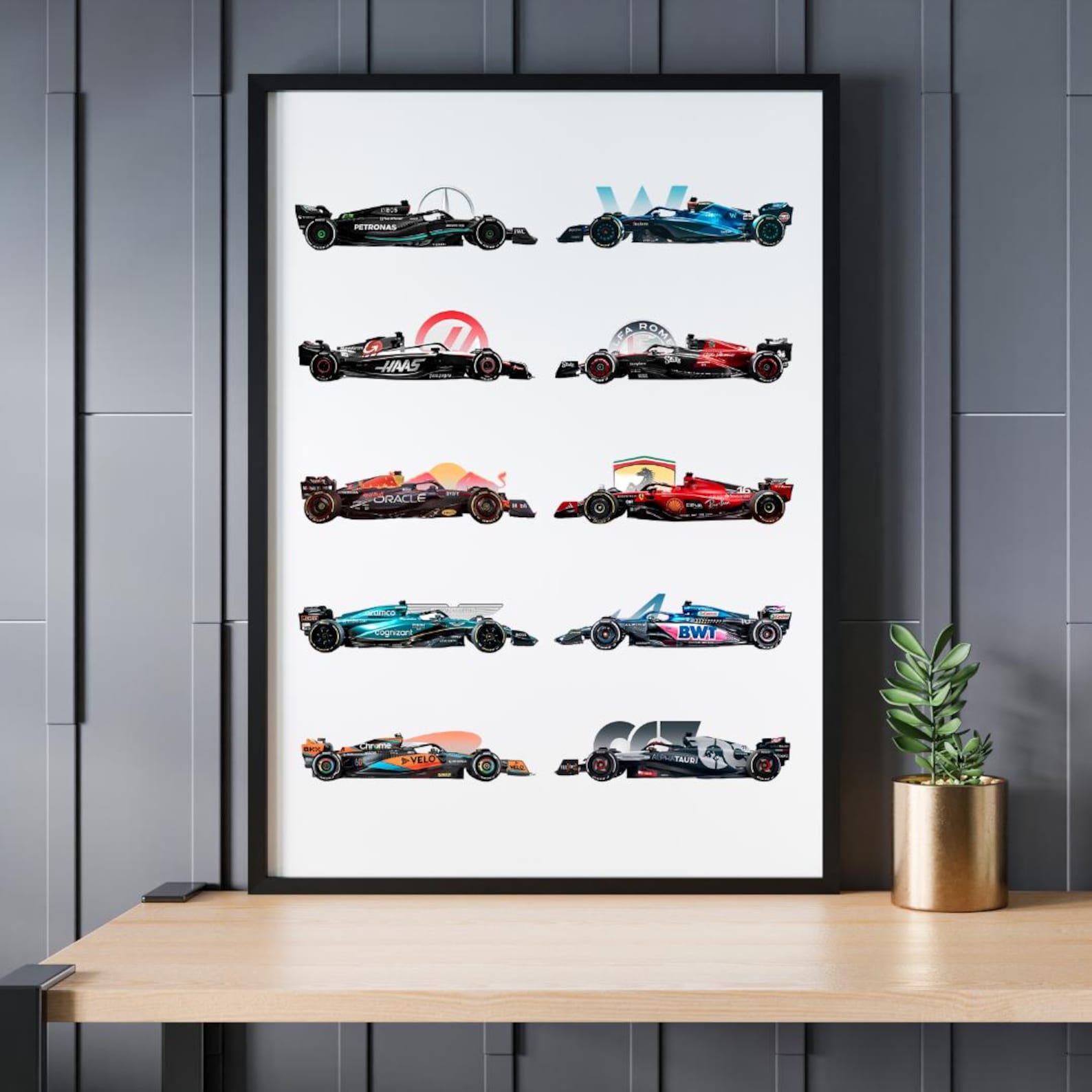 Formula 1 Car Poster | 20 F1 Cars Grid, Motorsport Art - Etsy