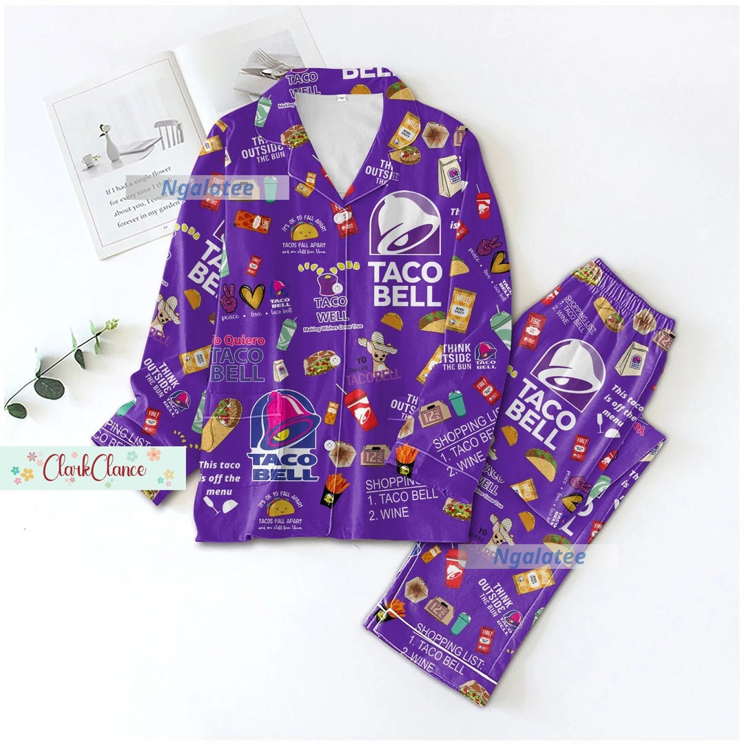 Taco Bell Pajamas Set Taco Bell Womens Pajamas Taco Bell - Etsy