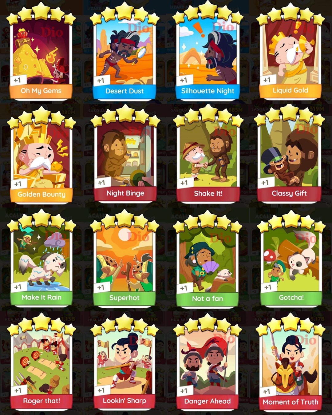 Monopoly Go 5 Star Sticker 2 Sticker Bundle Choose Any - Etsy