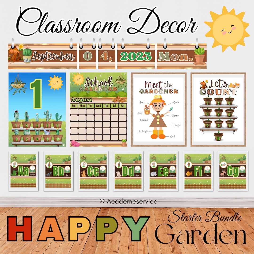 Garden-themed Classroom Decor Bundle Botanical Garden Decor - Etsy