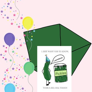 Printable Dill Pickle Card - Etsy